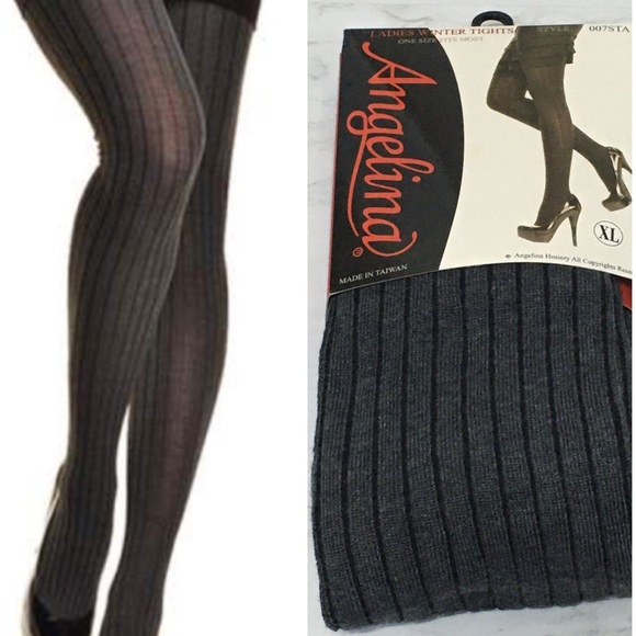 Angelina | Accessories | Classic Dark Gray With Black Pinstripe Pattern ...